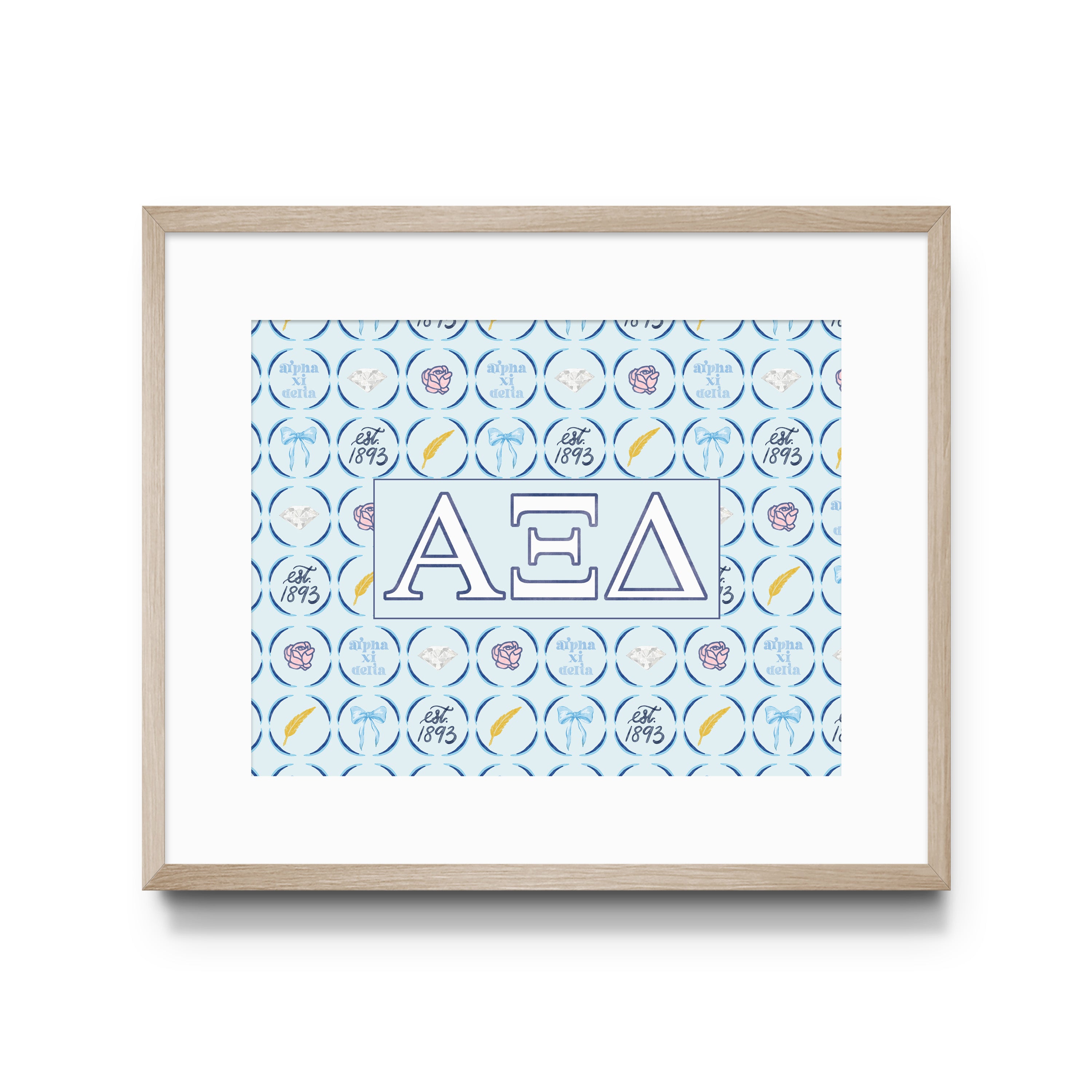 Alpha Xi Delta Art Print – Gracefully Made Art