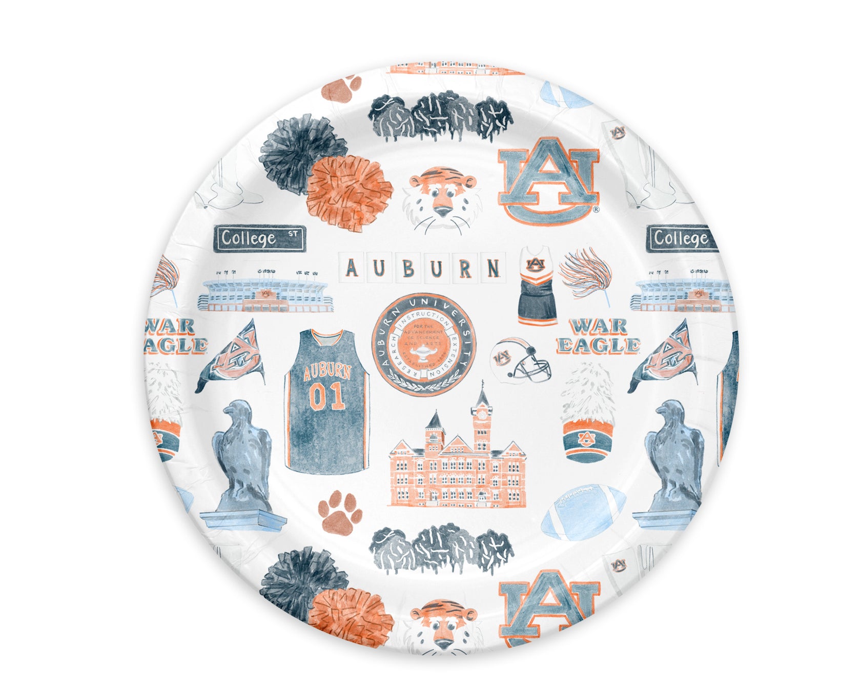 Auburn University Paper Plate Pack – Gracefully Made Art