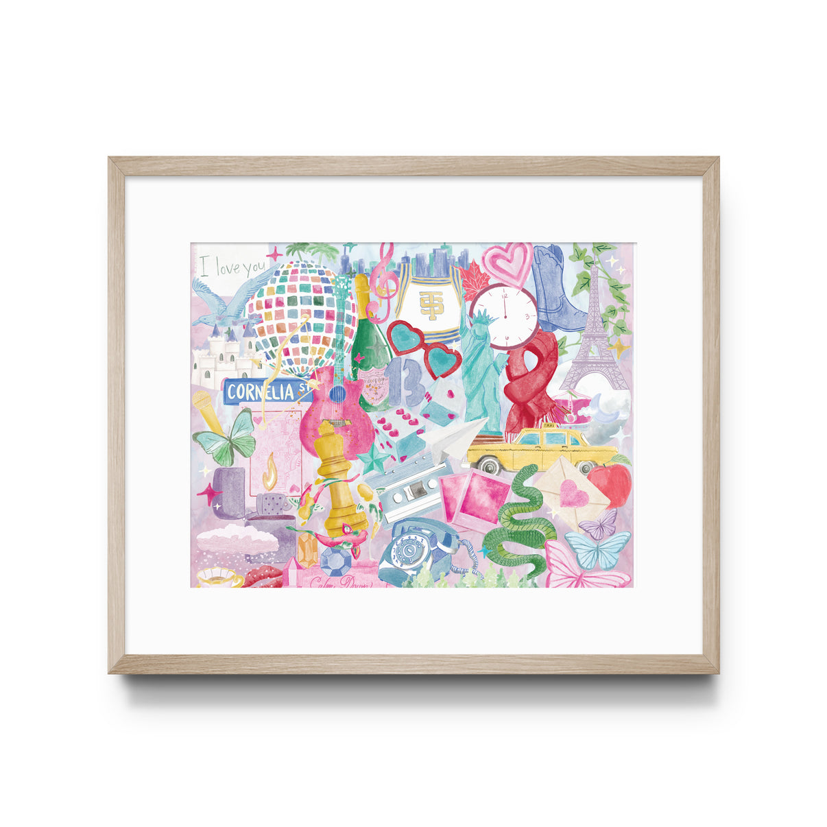 Eras Collage Watercolor Art Print – Gracefully Made Art